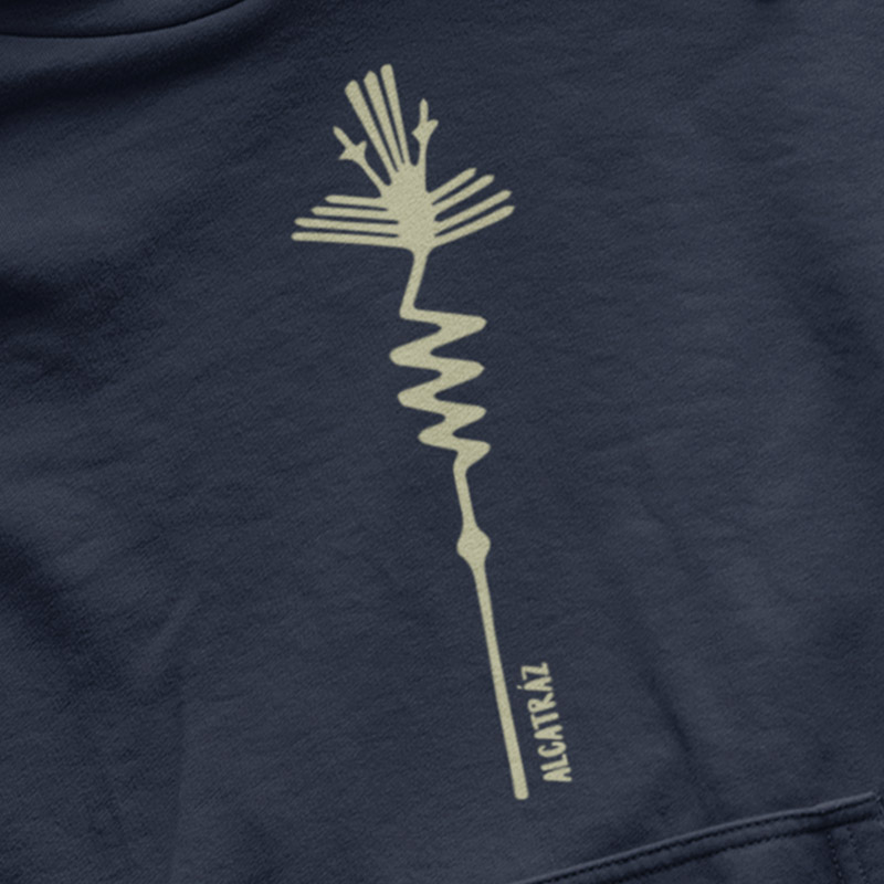 Nazca Lines Hoodie - Alcatraz | NazcaHead - Pre-Columbian Online Store